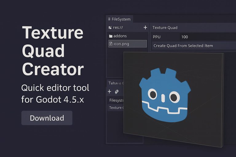 Texture Quad Creator — quick editor tool for Godot 4.5.x – One Minute Video Tutorials
